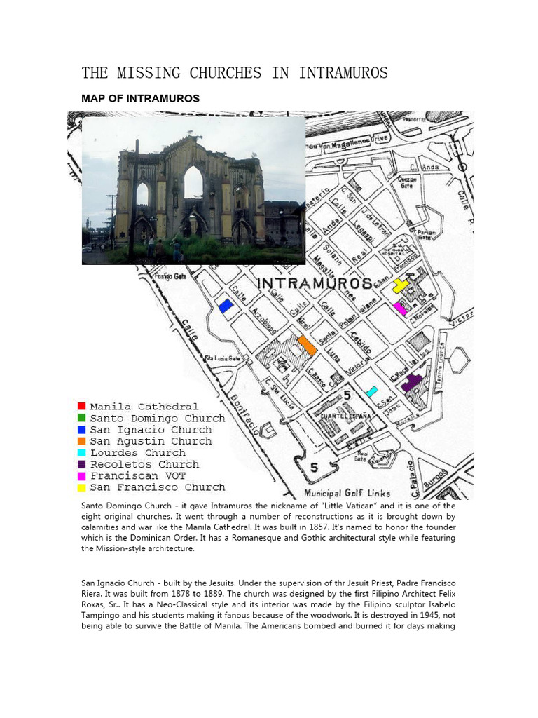 Churches of Intramuros: A Historical Overview | PDF | Catholic Church