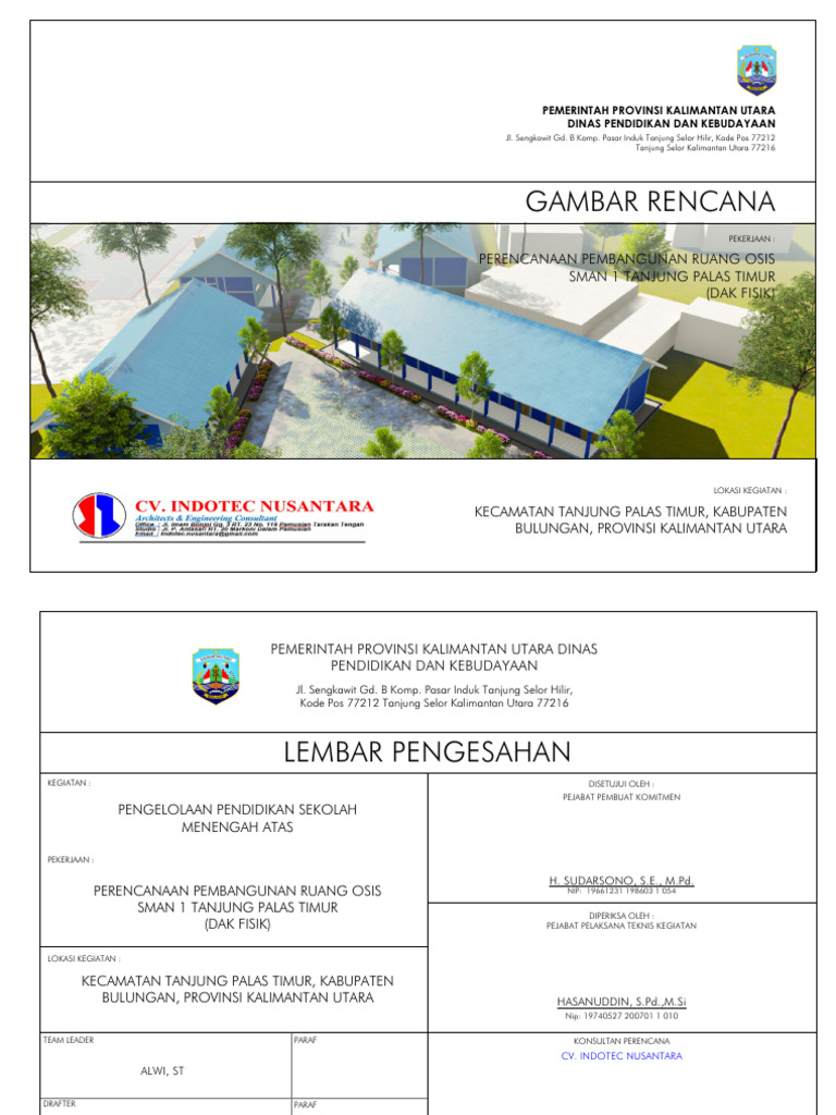 Rencana Pembangunan Ruang OSIS SMAN 1 | PDF