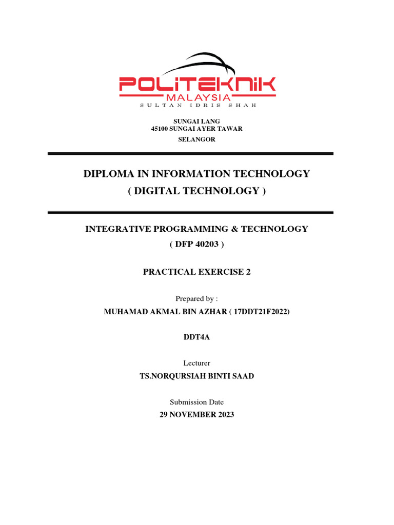 Pe 2 Ipt (F2022) | PDF | Software | Data Management