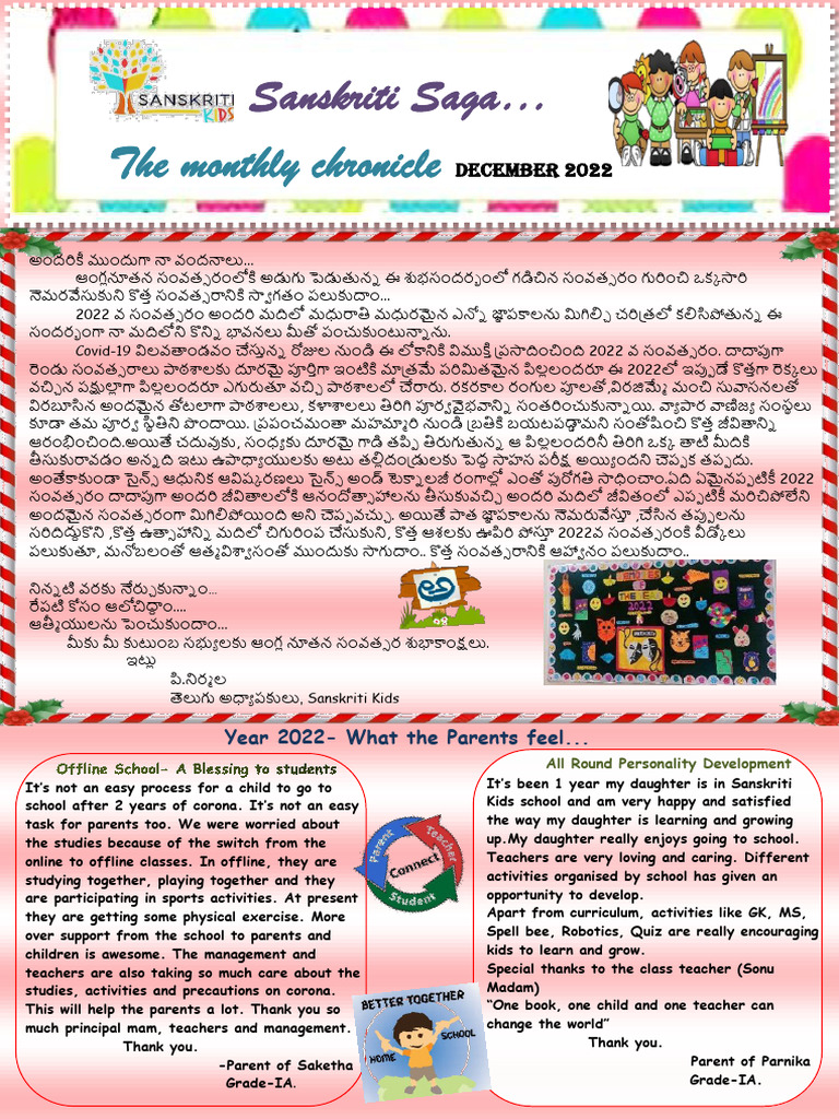 The Monthly Chronicle: Sanskriti Saga | PDF | Teachers