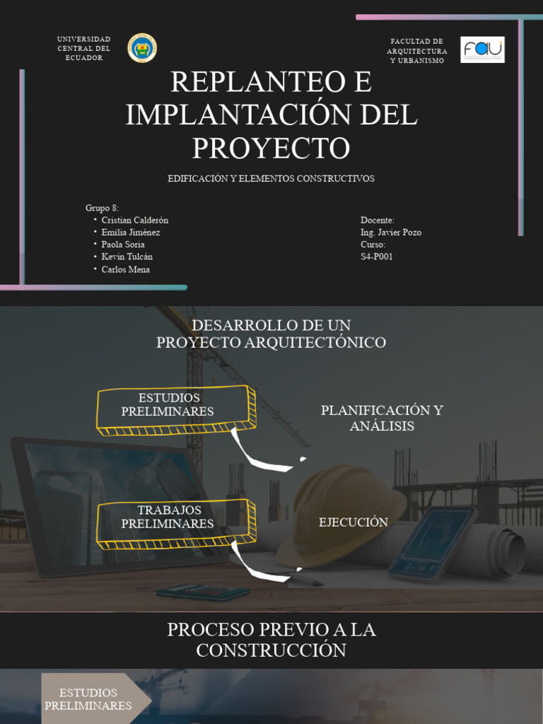 Replanteo e Implantación Del Edificio | PDF | Topografía | Residuos