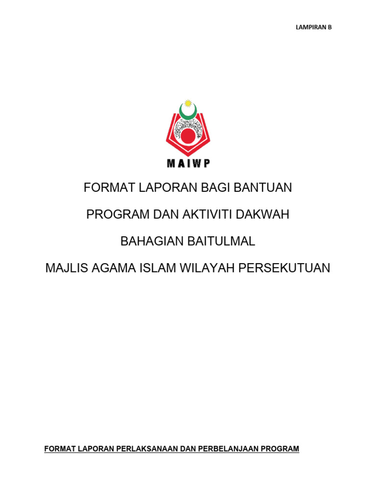 Laporan Perlaksanaan Dan Perbelanjaan Program 2 Pdf