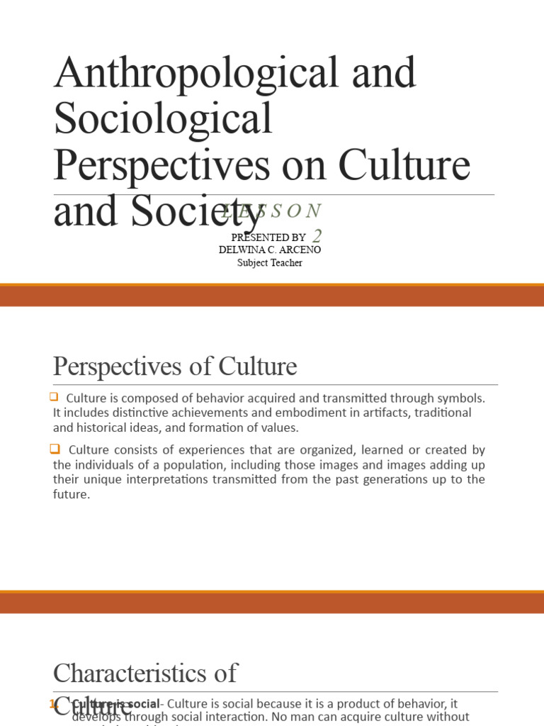 Al and Sociological Perspectives On Culture and Society 1 | PDF ...