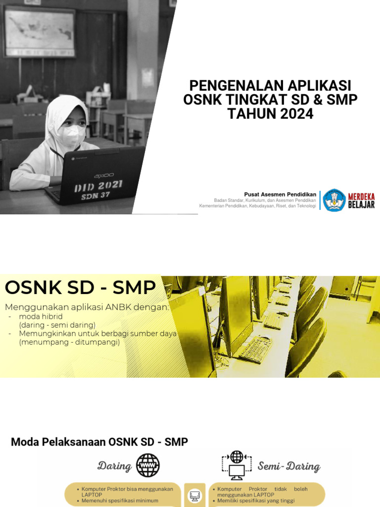 Presentasi Petunjuk Teknis Aplikasi OSNK 2024 | PDF