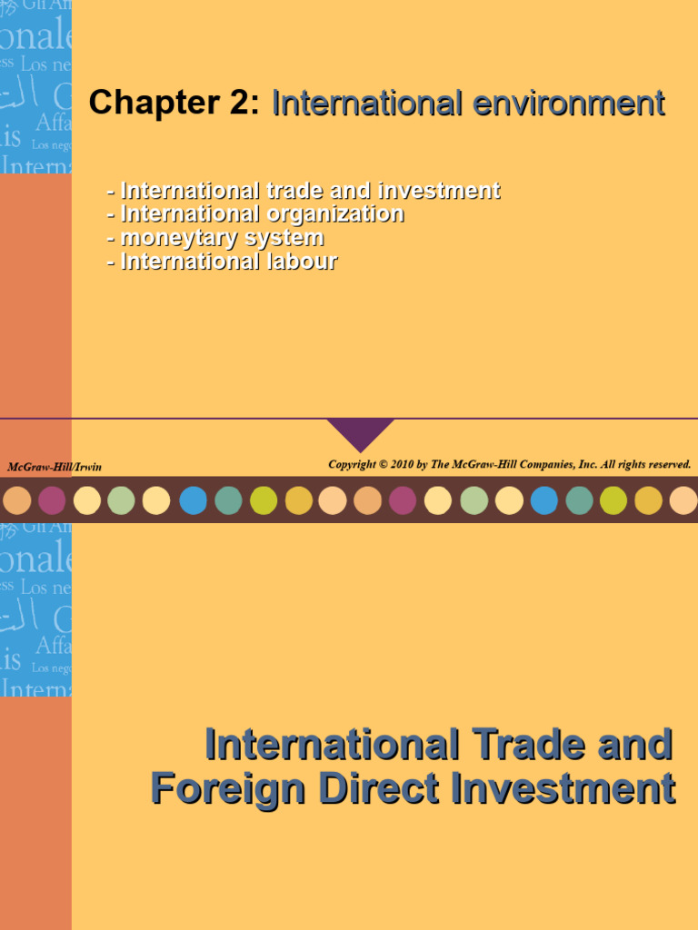 Chap002 Inter environment+Trade+FDI+institution | PDF | Exports | World Trade Organization