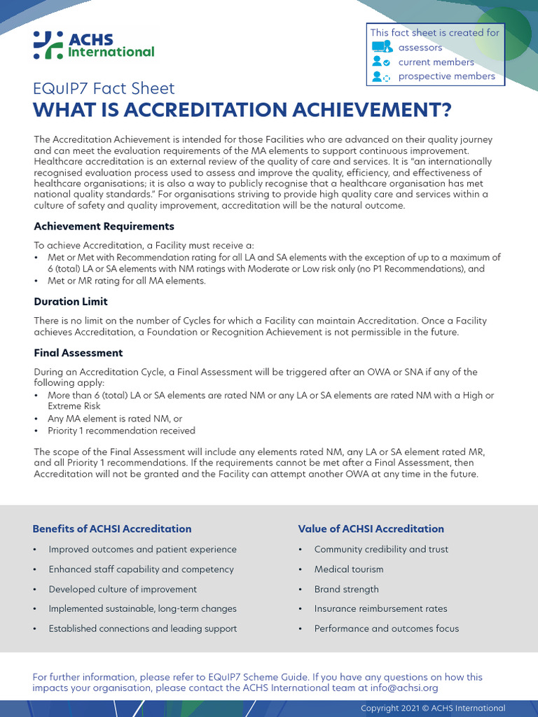 호주 Equip7 Accreditation - 안내서 | PDF | Public Services | Social Programs