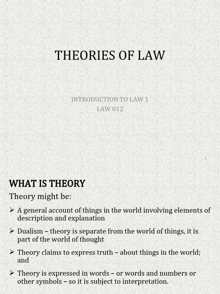 2) Theories of Law | PDF | Natural Law | Jurisprudence