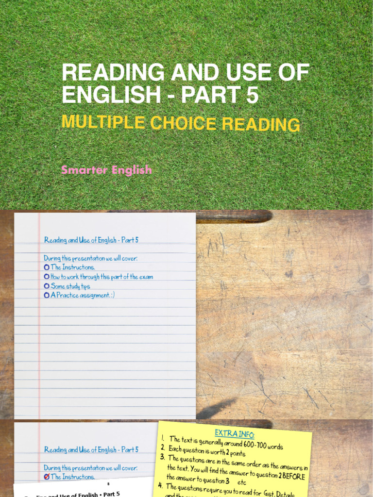 B2 Reading and Use of English Part 5 | PDF