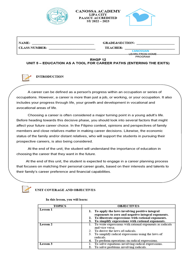 RHGP Module | PDF | Employment | Mathematics