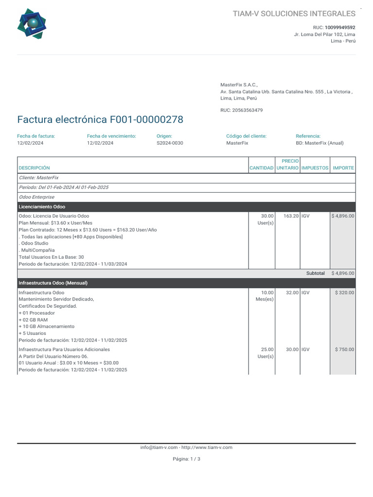 Invoice - F 001-00000278 | PDF | Tecnología bancaria | Ciencias de la Computación