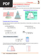 Área y Volumen de Tronco de Cono o Cono Truncado | PDF