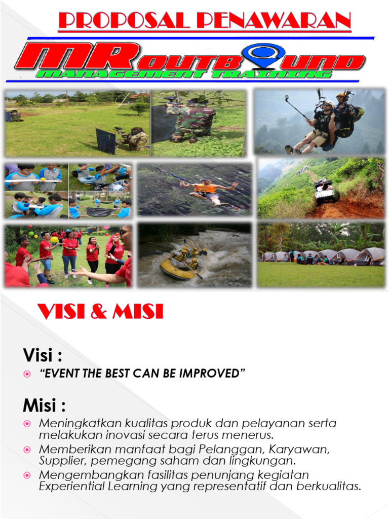 PROPOSAL PENAWARAN MR Outbound - Management Training | PDF