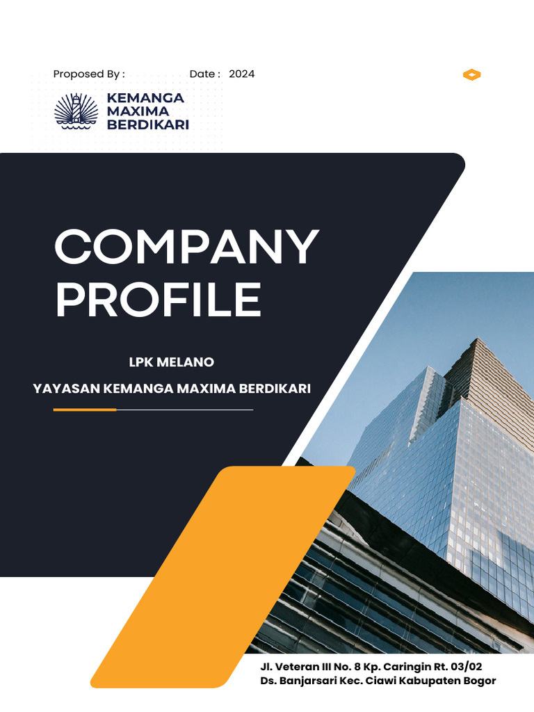 Company Profile LPK Melano Yayasan KMB 2024 | PDF