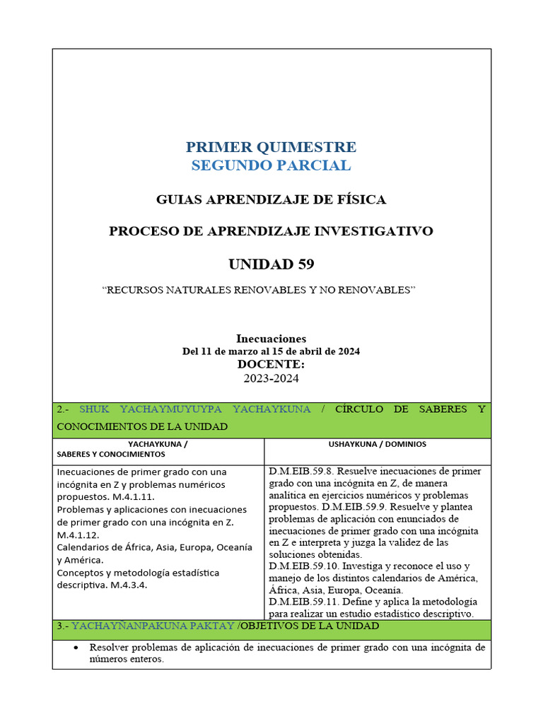 Pai 59 Matematica | PDF | Ecuaciones | Matemáticas