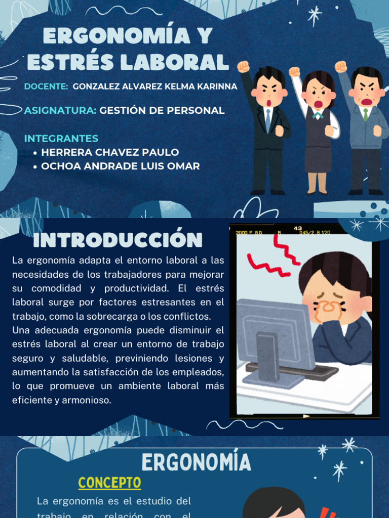 Ergonomía y Estrés Laboral - TRABAJO DE GESTIÓN DE PERSONAL | Descargar ...