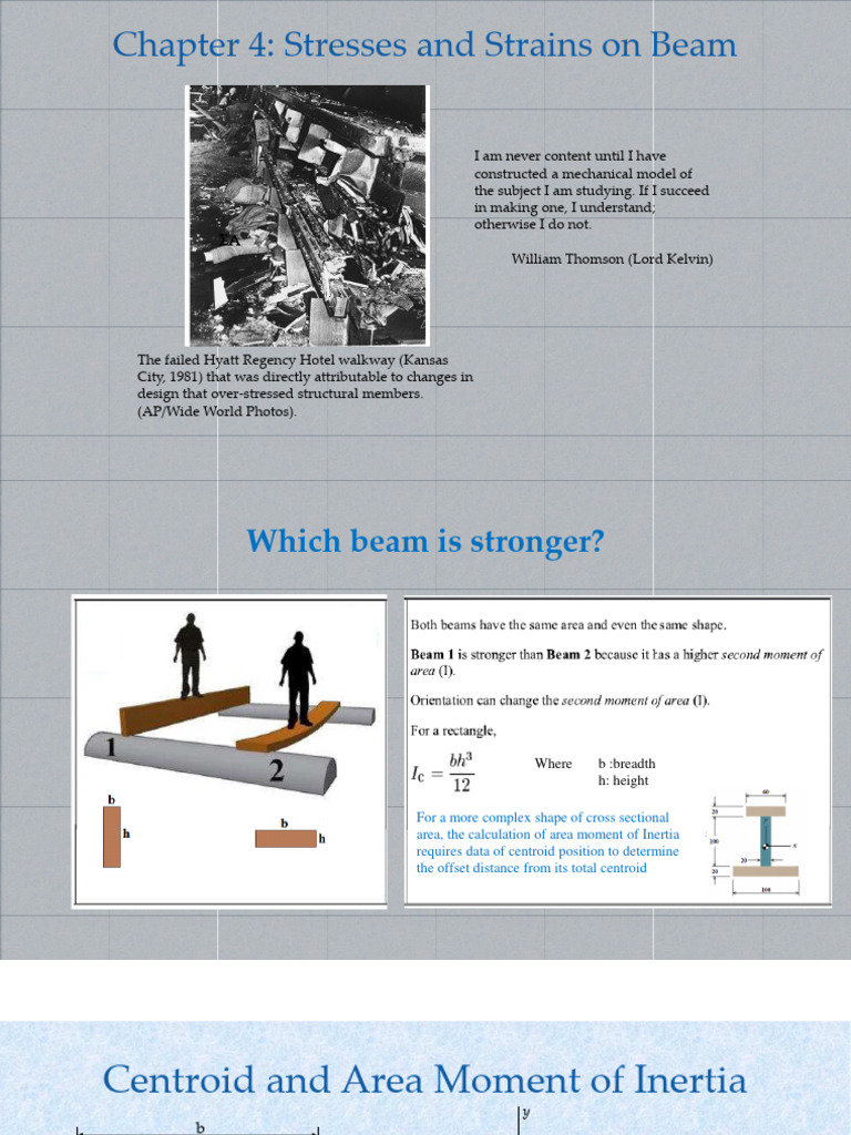 Beam Stresses and Strains Analysis | PDF | Bending | Stress (Mechanics)