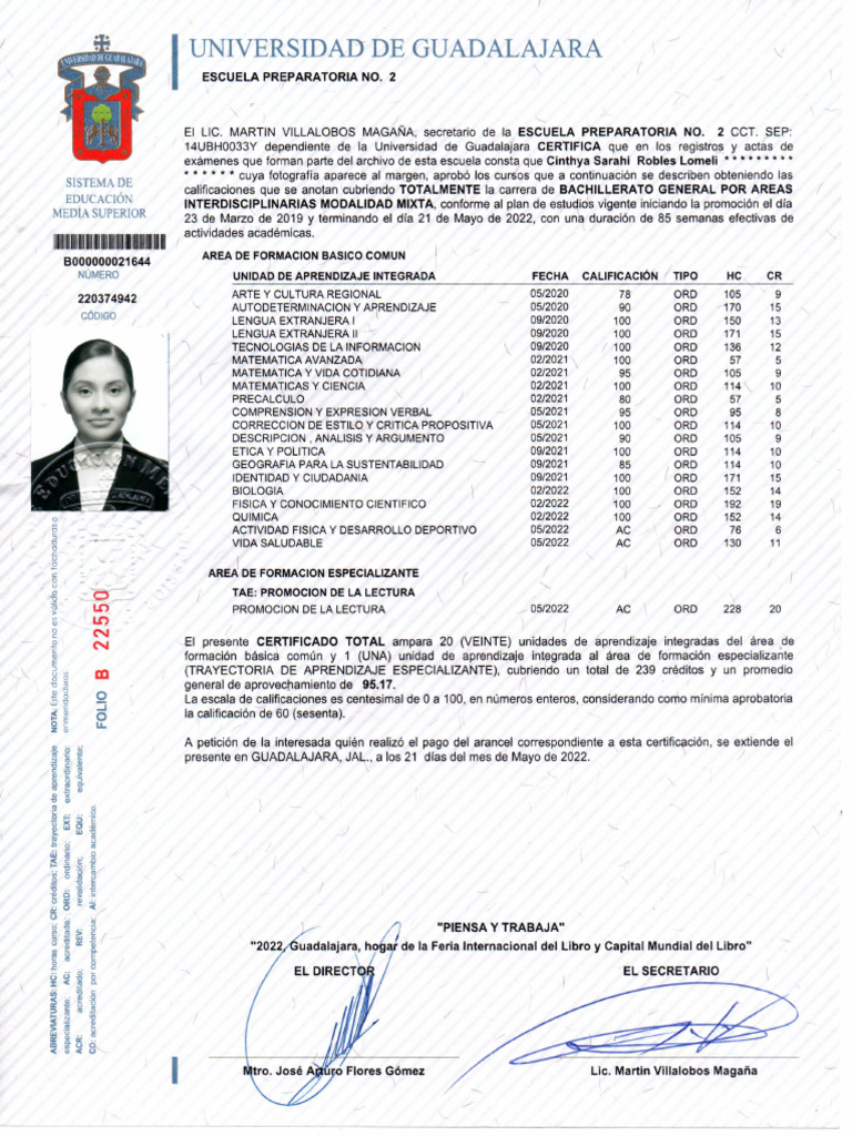 Certificado Preparatoria | PDF