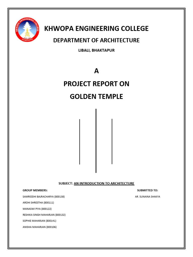 GOLDEN TEMPLE REPORT | PDF