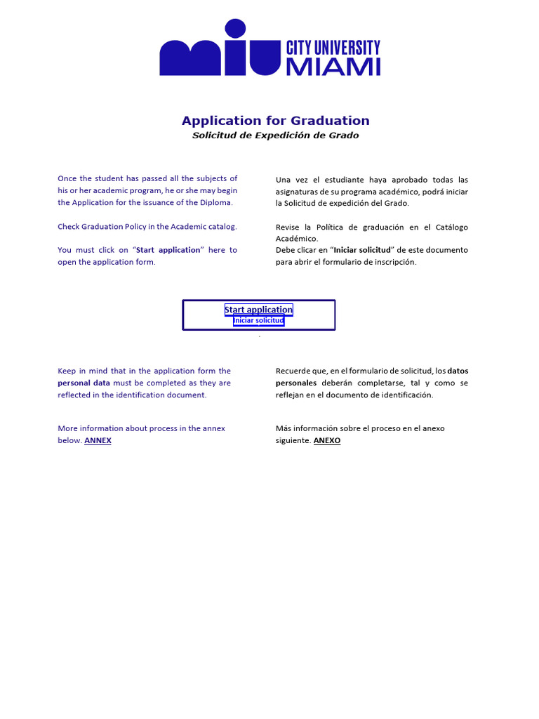 Application For Graduation Solicitud Titulo Oficial | PDF | Crecimiento personal y profesional ...