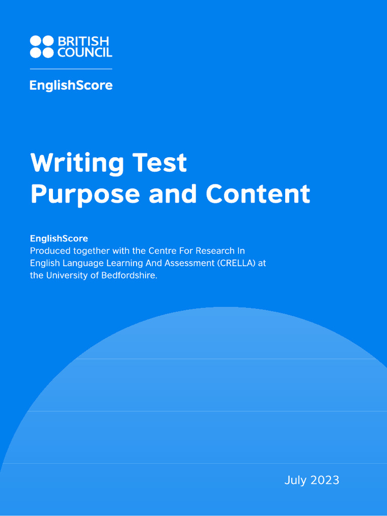 EnglishScore Writing Test Overview | PDF | Vocabulary | Educational ...