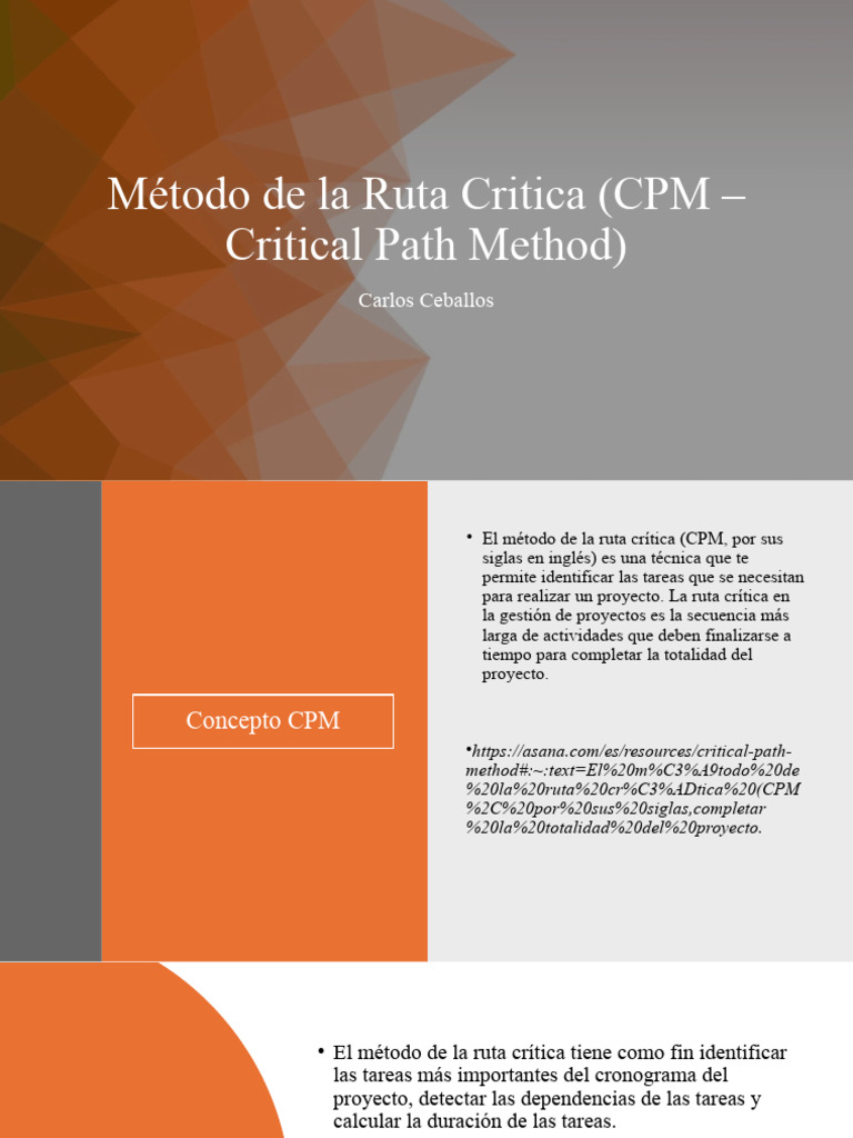 Metodos de Ruta Critica CPM y PERT | PDF