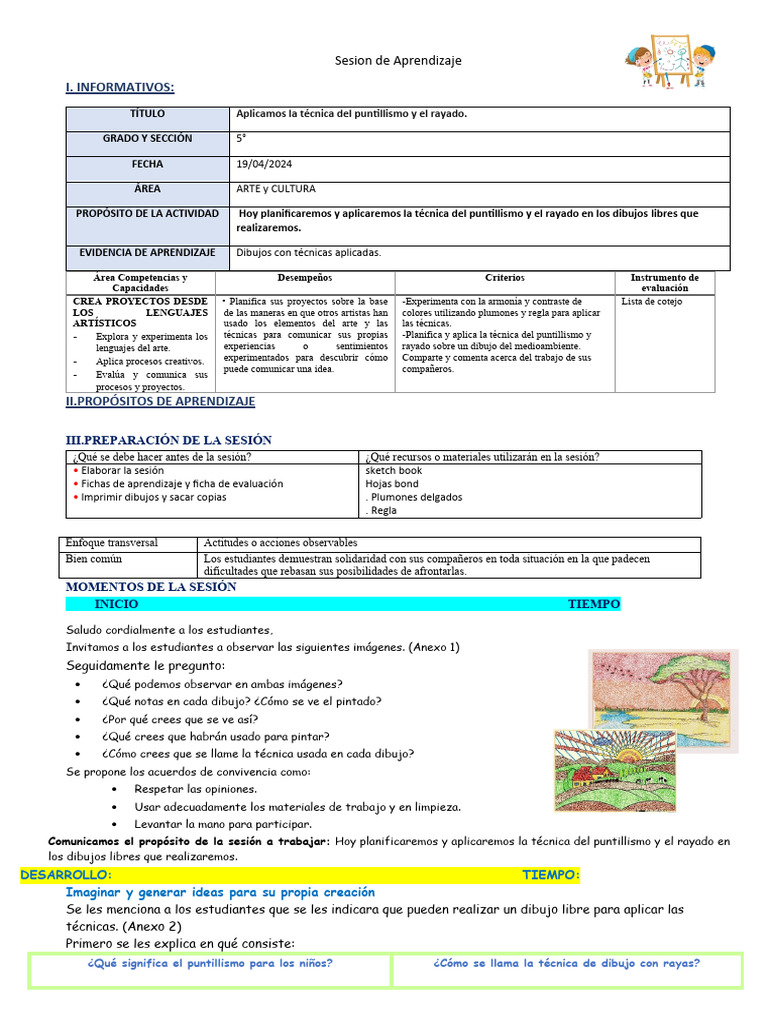 Vier 19 Puntillismo - Arte | PDF | Dibujo | Evaluación