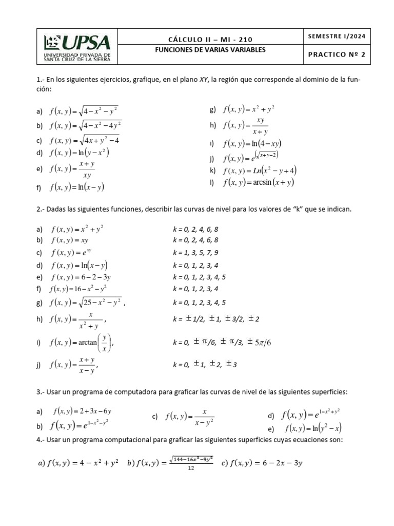 Funciones de Varias Variables | PDF