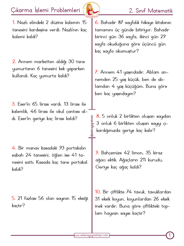 Sinif Cikarma Islemi Problemleri | PDF
