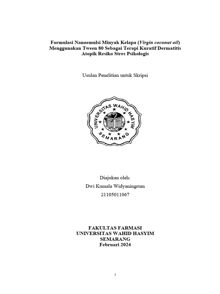 Draft Proposal Penelitian | PDF | Pengembangan Diri | Kesehatan Holistik