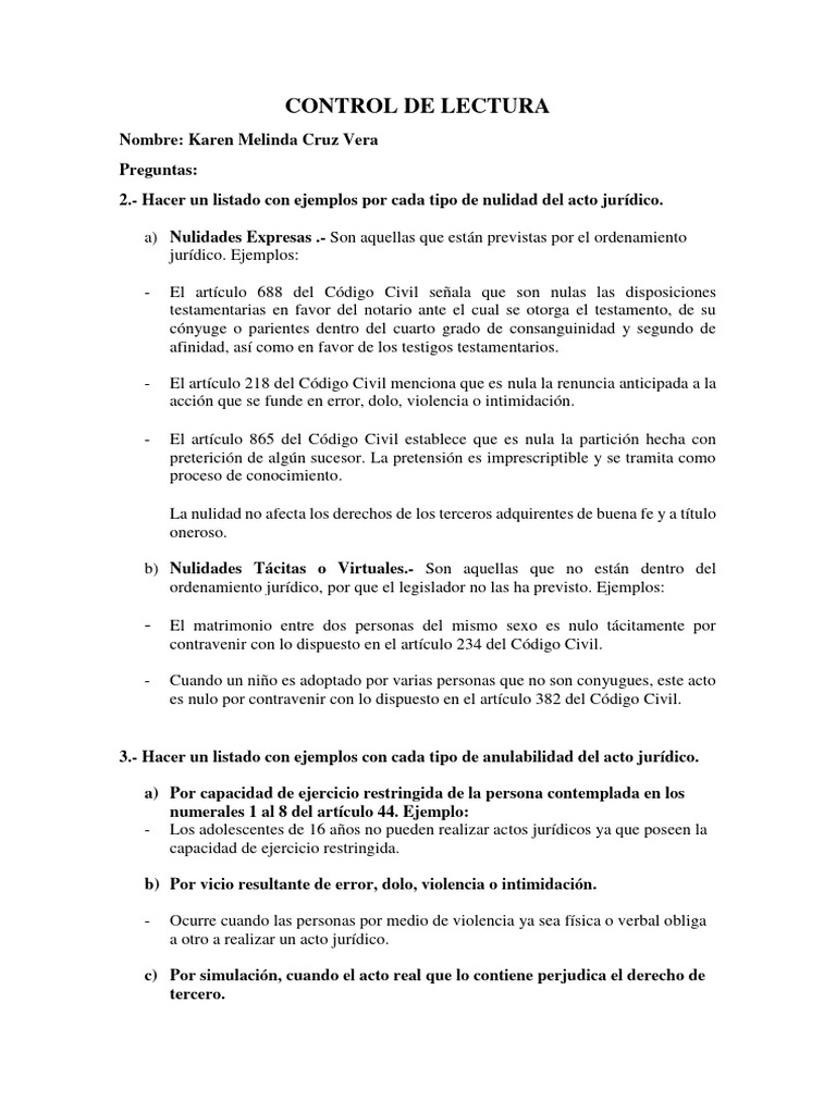 Control de Lectura | PDF