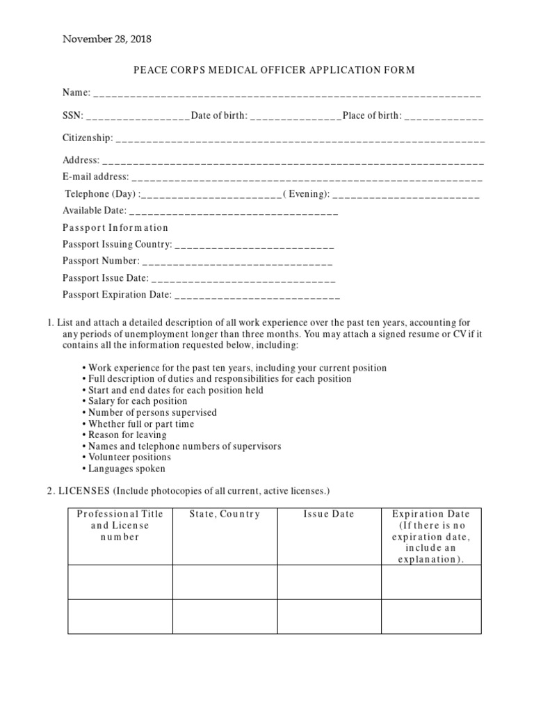 PCMO Application Form | PDF | Residency (Medicine)