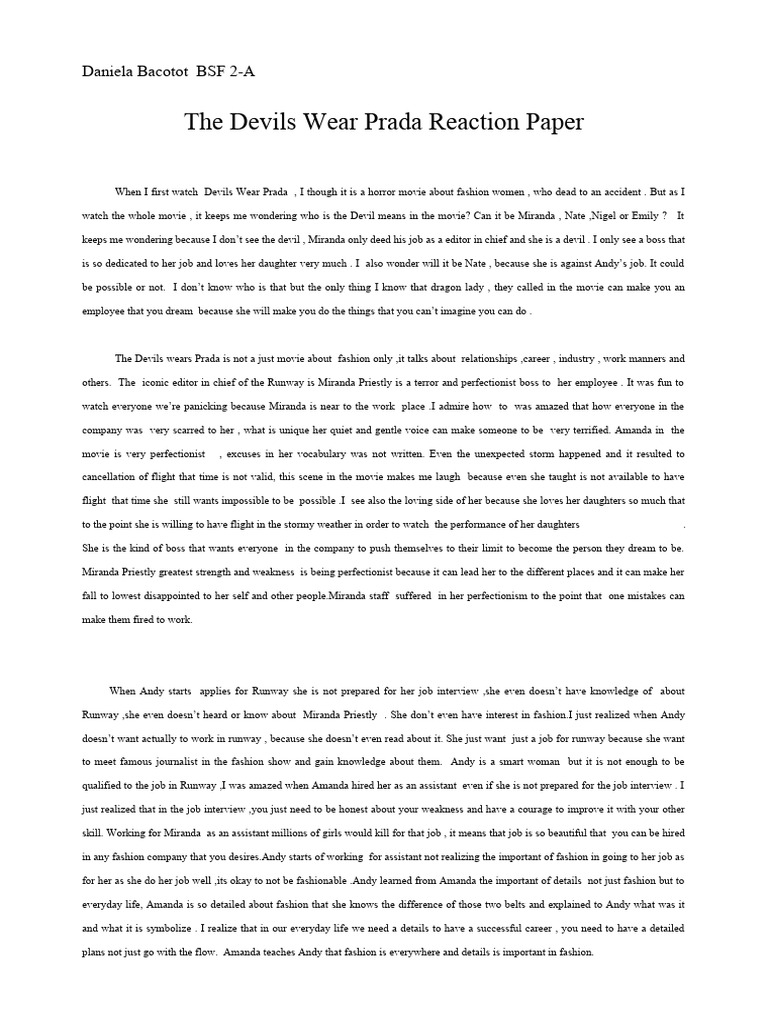 ElaReaction Paper Runway | PDF