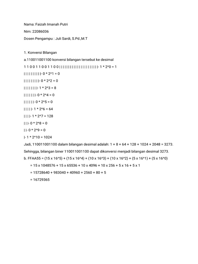 UTS - Pengantar Coding - Faizah Imanah-1 | PDF