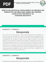 Epekto NG Paggamit NG Chatgpt Sa Akademikong Pagganap NG Mga Mag | PDF