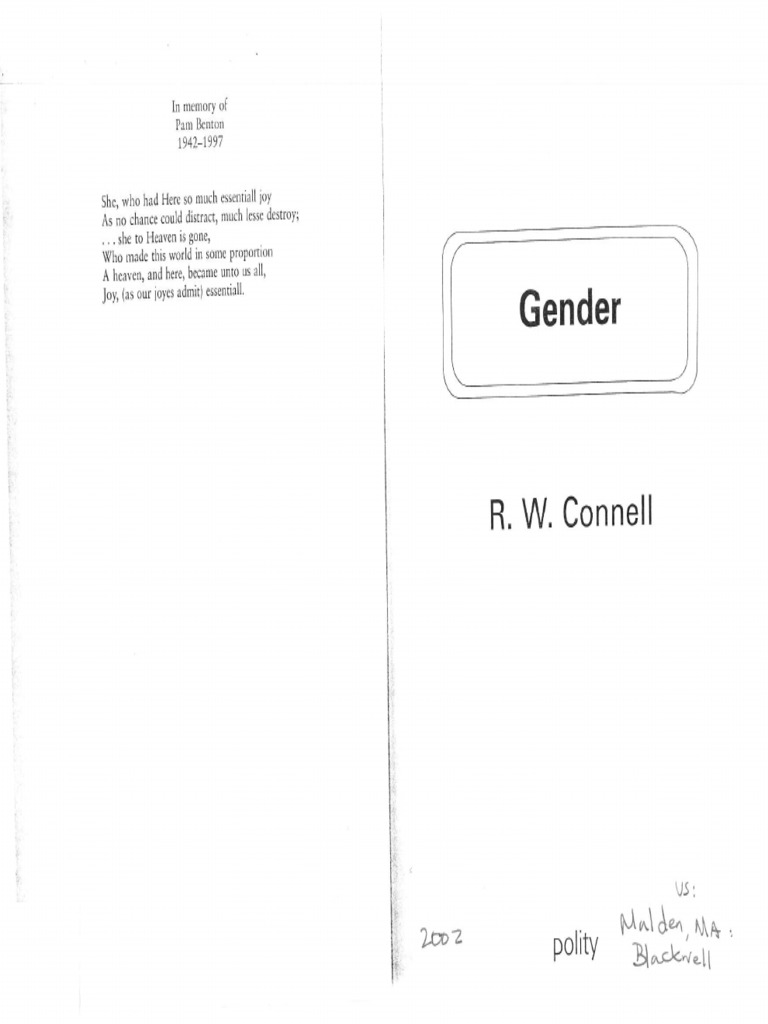 Connell 2002 Question-Of-Gender | PDF