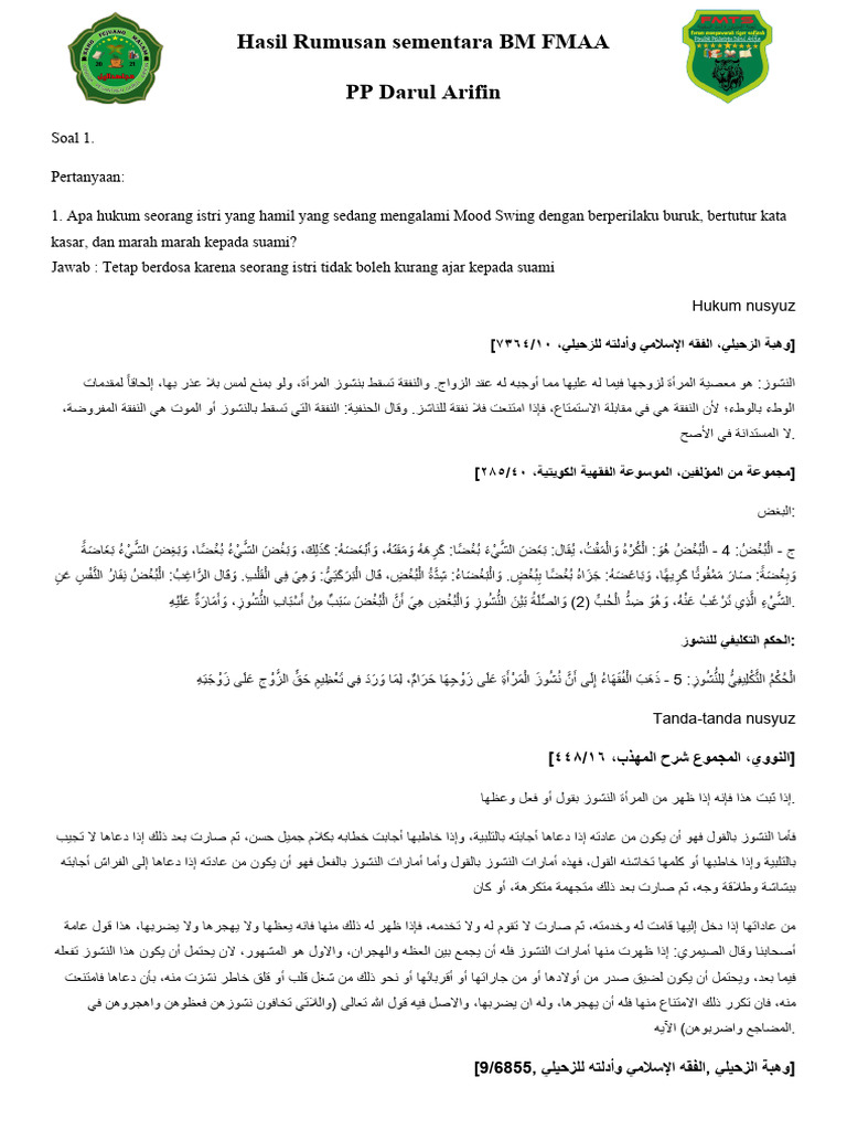 Rumusan BM FMAA | PDF