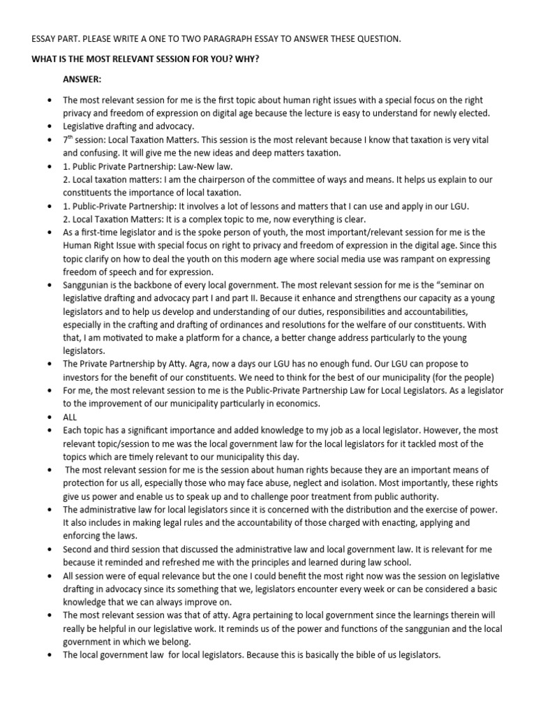 Essay Part | Download Free PDF | Knowledge | Governance