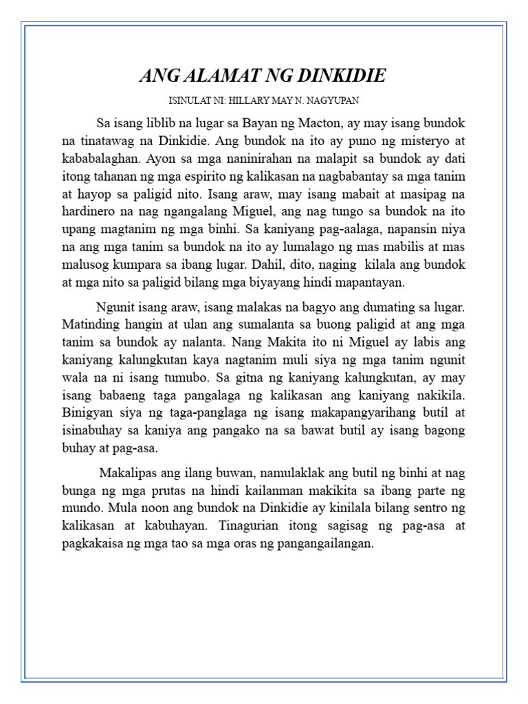 Grade 9 Masikap Alamat | PDF