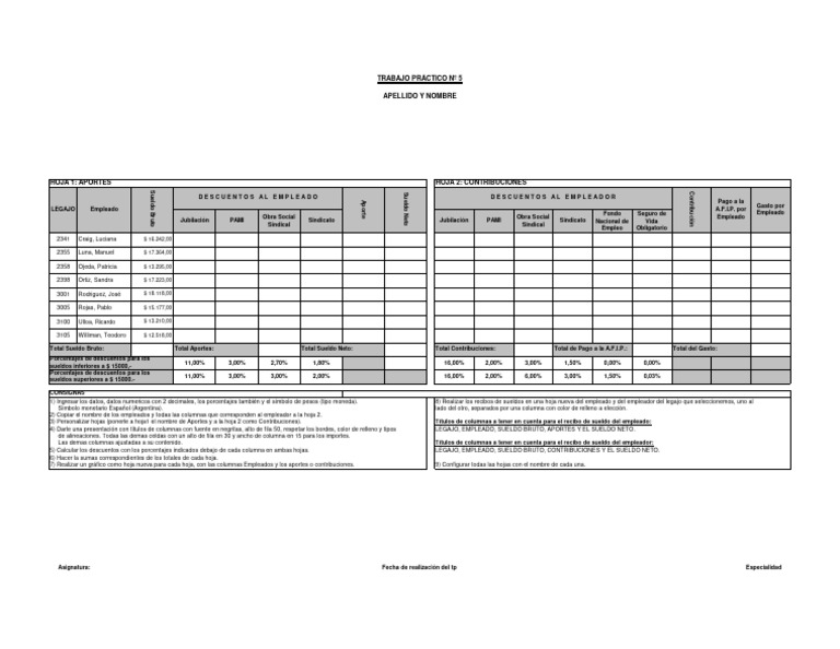 TP5 Sueldos | PDF