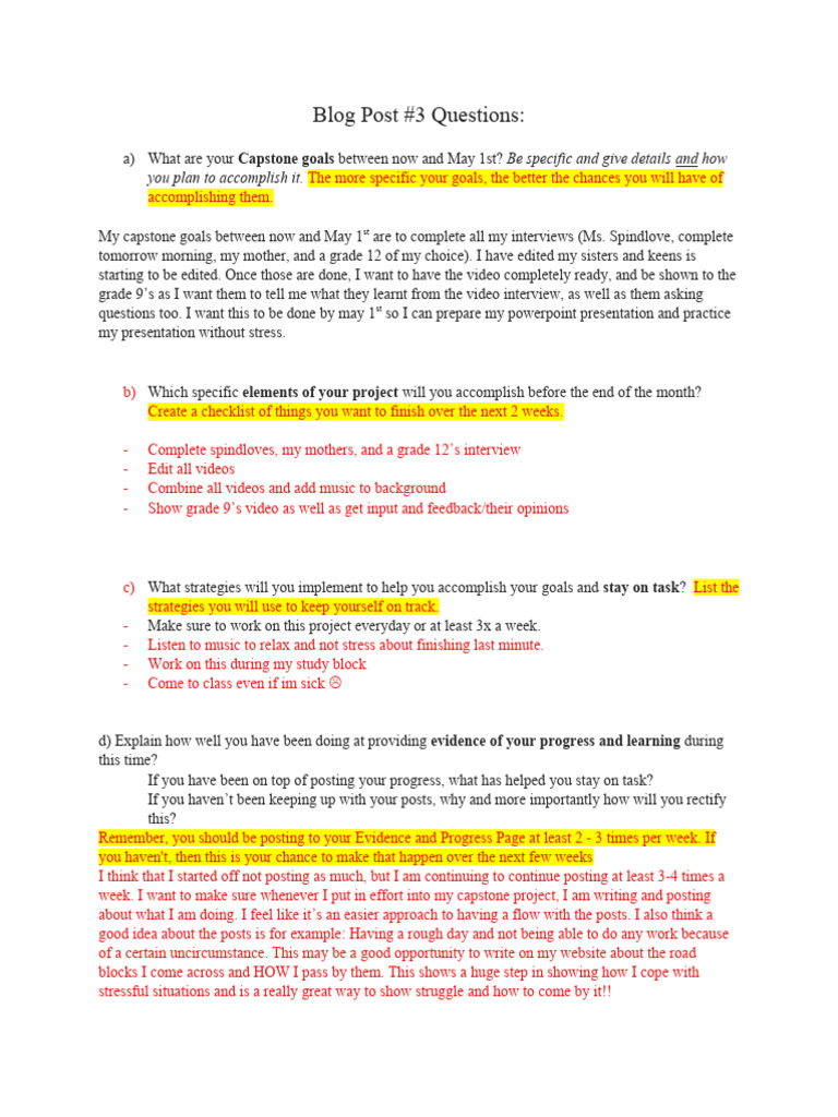 Blog Post 3 Questions 1 | PDF | Cognition