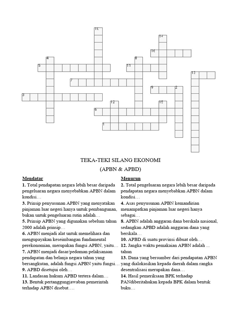 Tts Ekonomi Apbn Apbd | PDF
