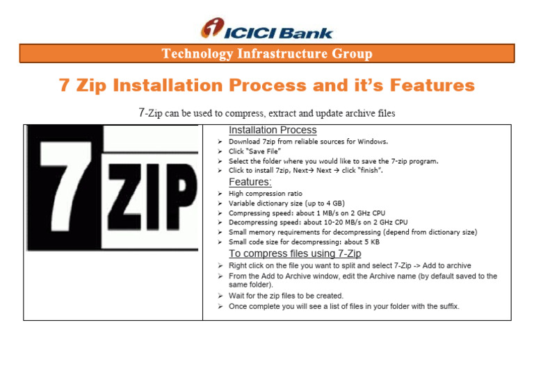 7 Zip Installation Process and Features | PDF