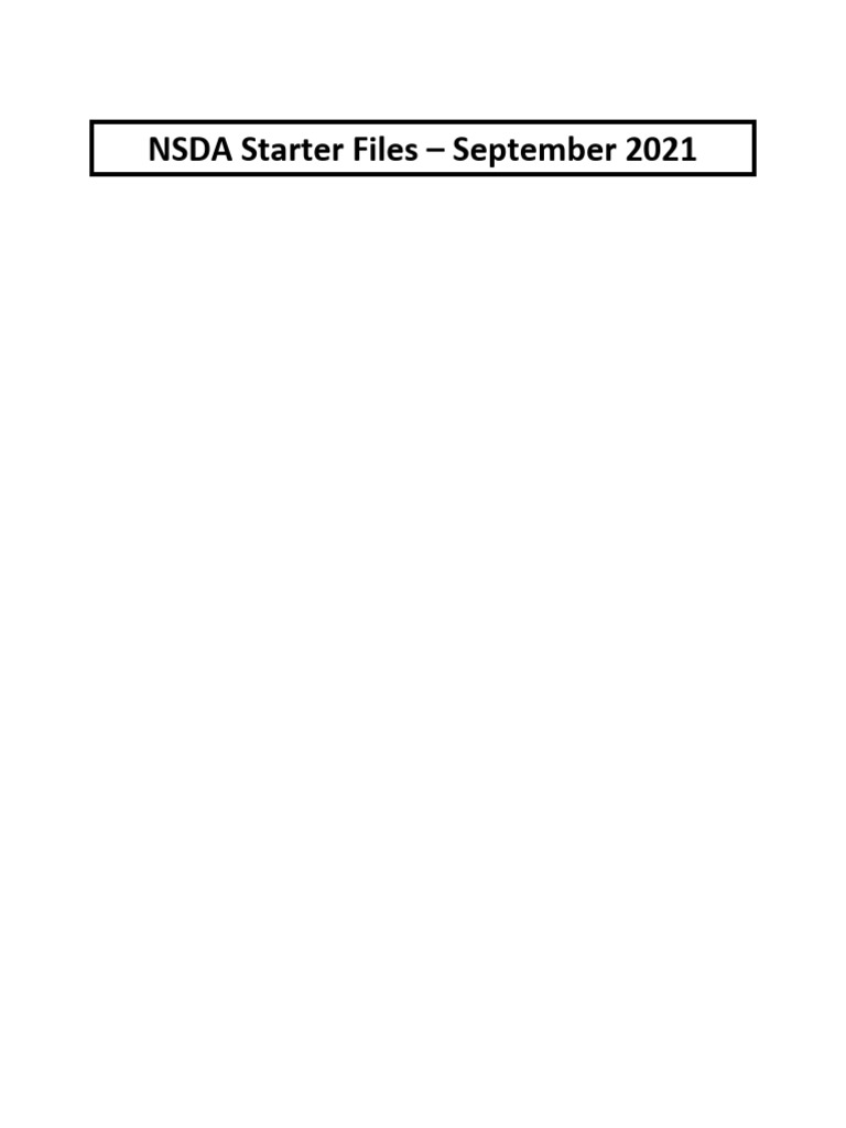NSDA Starter Files Sep 2021 | PDF | Indigenous Peoples | Water Right