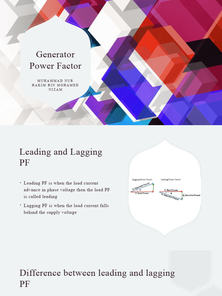 Generator Power Factor | PDF | Electric Generator | Manufactured Goods