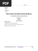 Uace Biology 2 Mocks | PDF | Photosynthesis | Cell Membrane