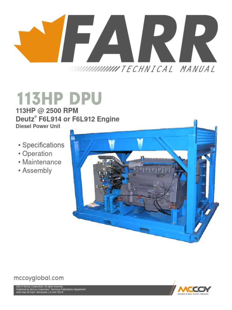 113HP Diesel Power Unit Technical Manual FINAL (Lo-Res) REV OCT2010 ...