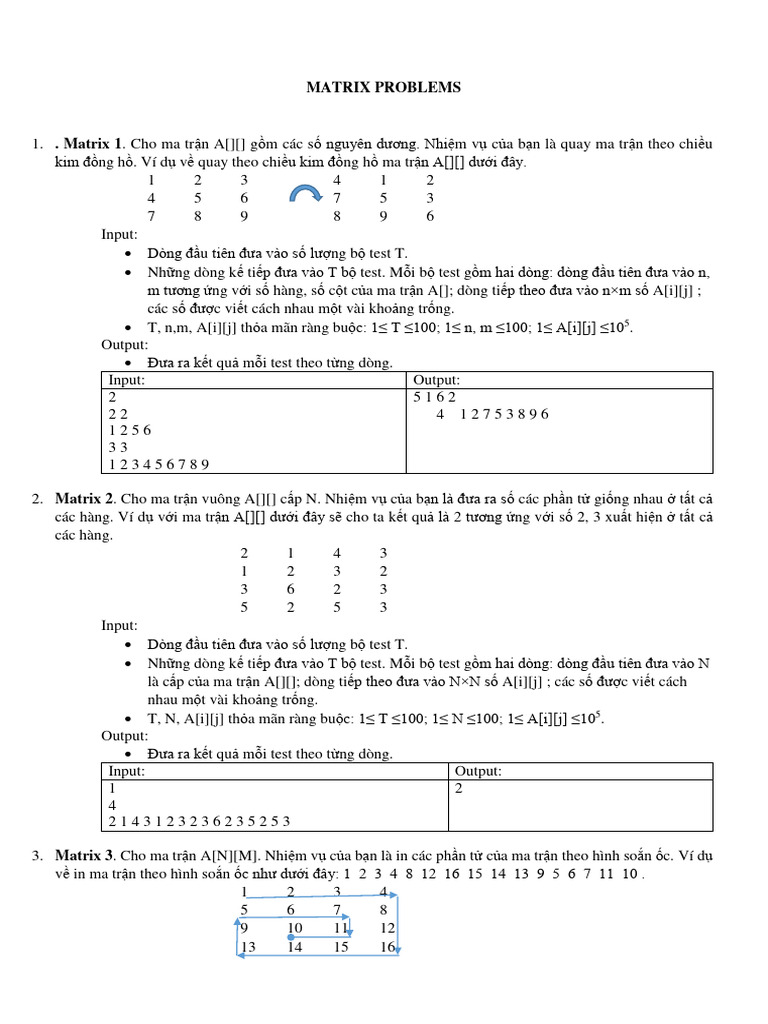 Matrix Problem | PDF