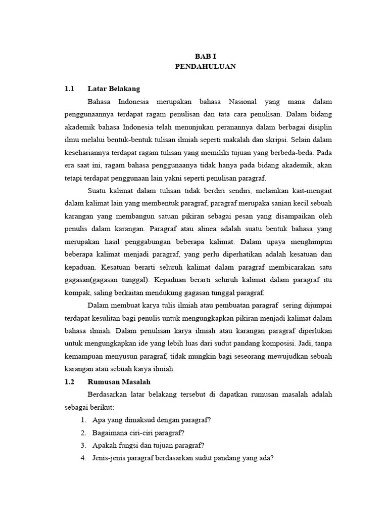 PARAGRAF | PDF | Seni & Disiplin Bahasa | Kajian Bahasa Asing