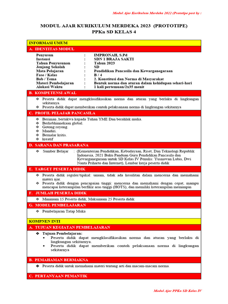 BAB 2 - PPKN Kls 4 | PDF | Karier & Perkembangan | Ilmu Sosial