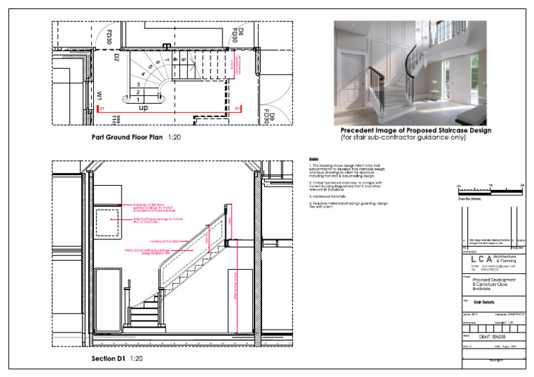 STAIR - TE - 01A - Stair Details | Download Free PDF | Stairs | Architectural Elements